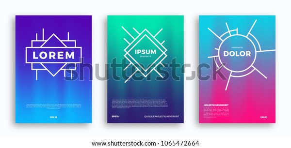 Cover Page Design Creative Gradients Background Stock Vector (Royalty ...