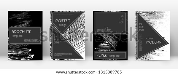 Cover Page Design Template Black Brochure Stock Vector (Royalty Free ...