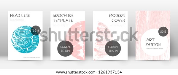 Cover Page Design Template Trendy Brochure Stock Vector (Royalty Free ...