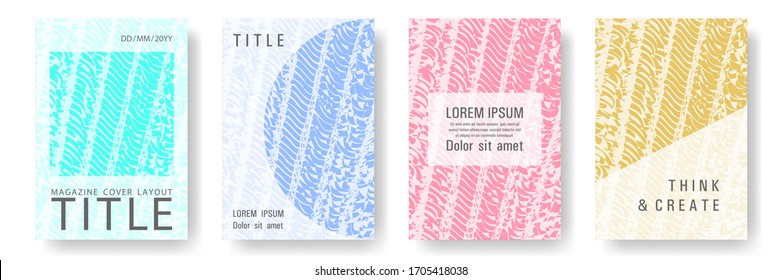 Cover Page Design Templates Set Minimal Stock Vector (Royalty Free ...