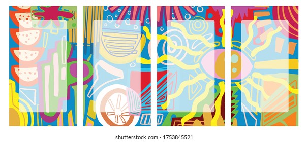 Cover Poster Design Summer Template Posm Stock Vector (Royalty Free ...