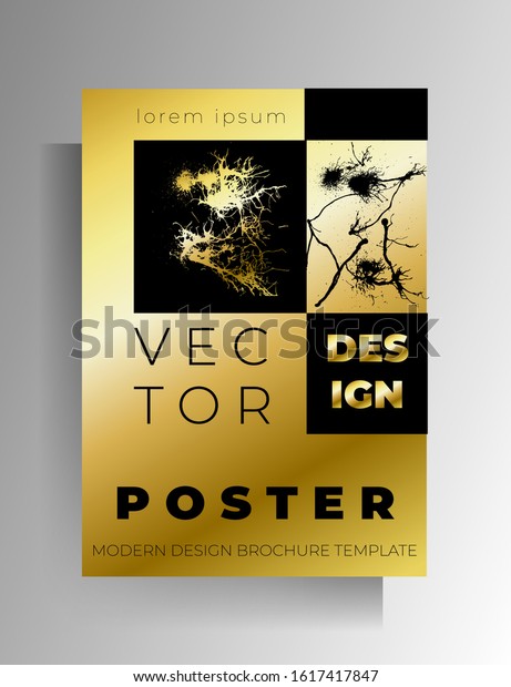 Cover Poster Template Design Ink Spots Stock Vector (Royalty Free ...