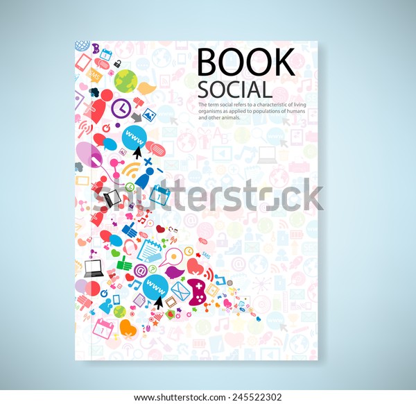 Cover Report Social Network Background Media Stock Vector (Royalty Free ...