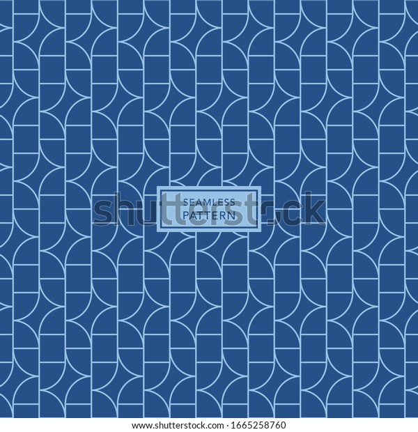 Cover Template Design Blue Geometric Pattern Stock Vector (Royalty Free ...