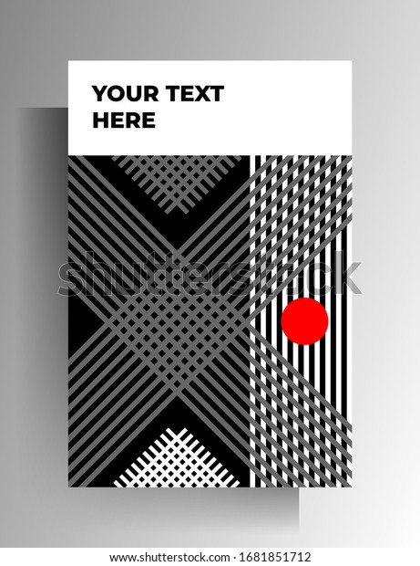 Cover Template Design Geometric Strict Pattern Stock Vector (Royalty ...