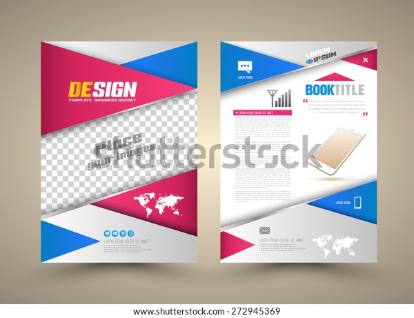 Cover Template Front Back Smartphone Abstract Stock Vector (Royalty ...