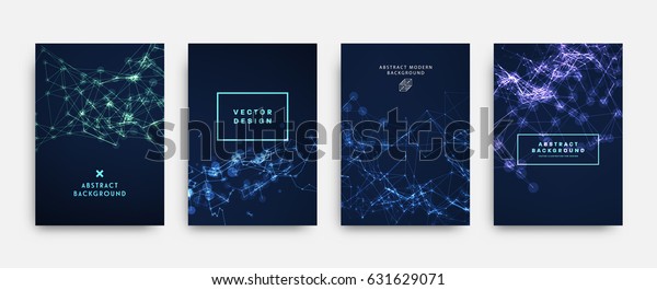 Cover Templates 3d Abstract Wireframe Network: vetor stock (livre de ...