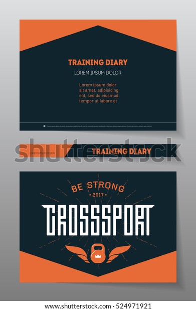 Cover Training Diary A4 Brochure Flyer Stock Vector (Royalty Free ...