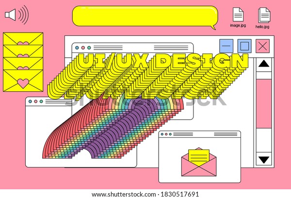 Cover Ui Ux Web Design Theme Stock Vector (Royalty Free) 1830517691