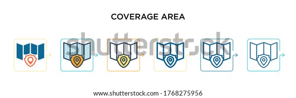 Coverage Area Vector Icon 6 Different Stock Vector (Royalty Free ...