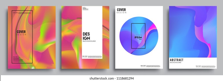 Covers Design Set Liquid Color Liquid Stock Vector (Royalty Free ...