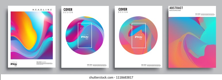 Covers Design Set Liquid Color Liquid Stock Vector (Royalty Free ...