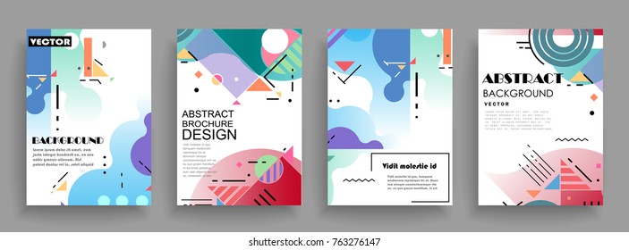 Covers Templates Set Graphic Geometric Elements Stock Vector (Royalty ...