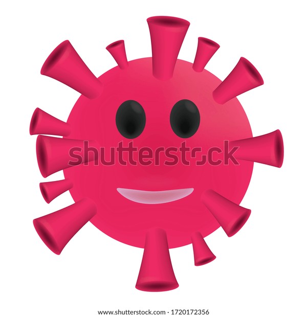 Covid 19 Virus Smile Face Stock Vector (Royalty Free) 1720172356 ...