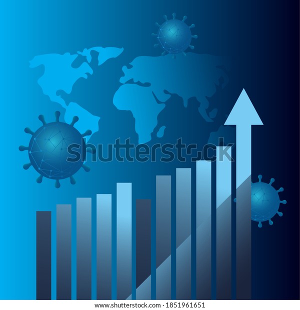 Covid 19 Virus Stats Bars Chart Stock Vector (Royalty Free) 1851961651 ...