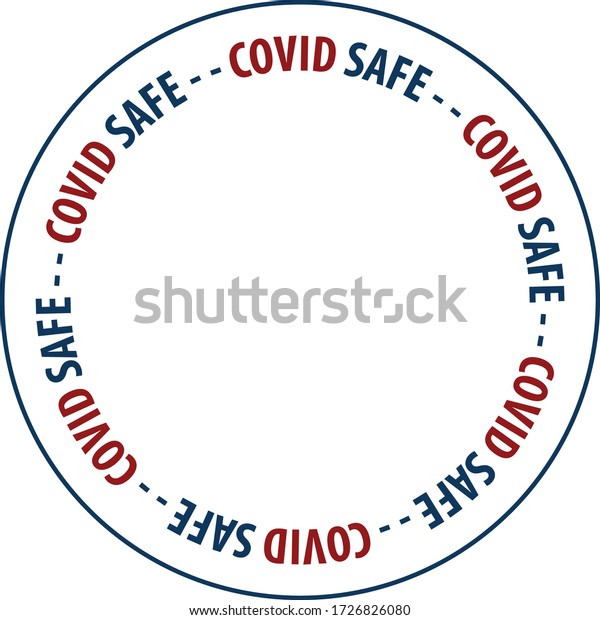 Covid Safe Vector Illustration Sign Post Stock Vector (Royalty Free ...