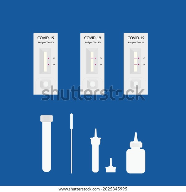 Covid19 Antigen Testing Kits Swab Vector Stock Vector (Royalty Free ...