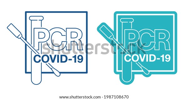 Covid19 Pcr Testing Banner Thin Line Stock Vector (Royalty Free ...