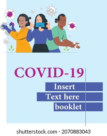 Covid19 Protocol Booklet Poster Vector Illustration Stock Vector ...