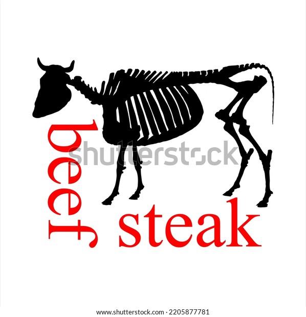 Cow Beef Steak Illustration Vector Stock Vector (Royalty Free ...