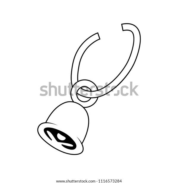 Cow Bell Outline Simple Vector Design Stock Vector (Royalty Free ...