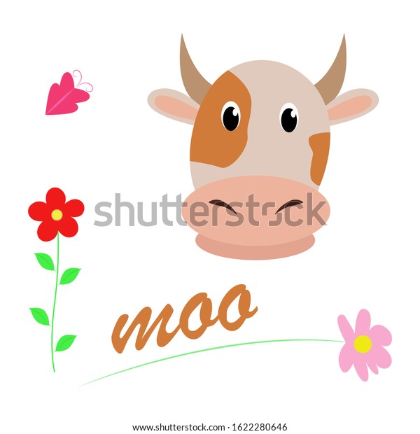 Cow Cartoon Style Vector Illustration Colorful Stock Vector (Royalty ...