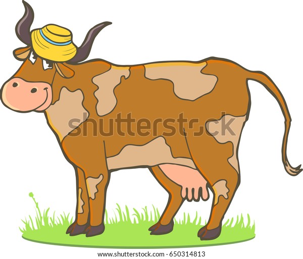 Cow Cartoon Vector Illustration Hand Drawing Stock Vector (Royalty Free ...