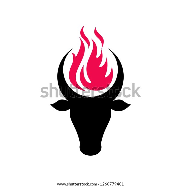 Cow Fire Icon Stock Vector (Royalty Free) 1260779401 | Shutterstock