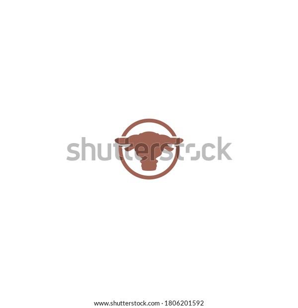 Cow Head Icon Graphic Silhouette Emblem Stock Vector Royalty Free