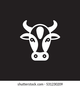 Cow Head Icon Vector Filled Flat Stock Vector (Royalty Free) 531230209