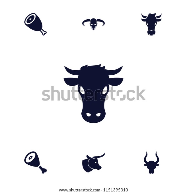 Cow Icon Collection 7 Cow Filled Stock Vector (Royalty Free) 1151395310 ...