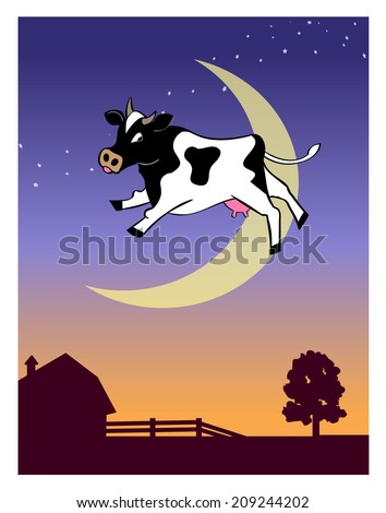 Cow Jumping Over The Moon Clipart | Free download on ClipArtMag