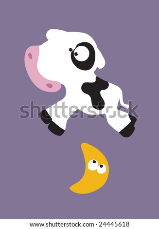 Cow Jumping Over The Moon Clipart | Free download on ClipArtMag