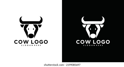 Cow Logo Design Creative Concept Premium Stock Vector (Royalty Free ... Cow Logo Design Creative Concept Premium Stock Vector (Royalty Free ...