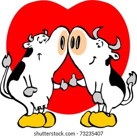 Cow Love Stock Vector (Royalty Free) 73235407 | Shutterstock