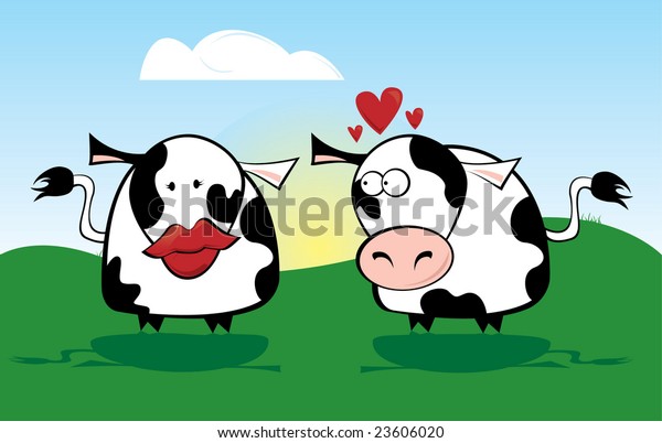 Cow Love 库存矢量图（免版税）23606020