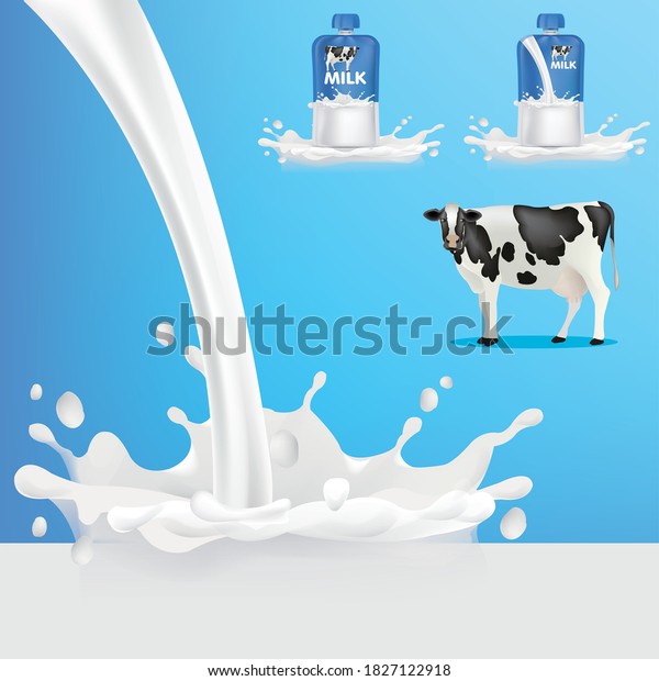 Cow Milk Packaging Designillustration Vector Stock Vector (Royalty Free ...