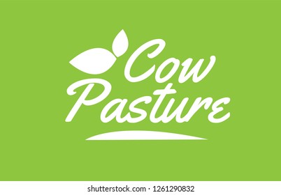 Cow Pasture Word Text Leaf Green Stock Vector (Royalty Free) 1261290832 ...