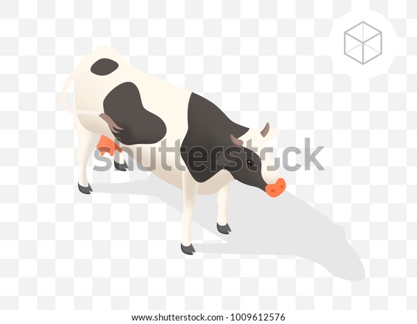 Cow Shadows On Transparent Background Stock Vector (Royalty Free ...