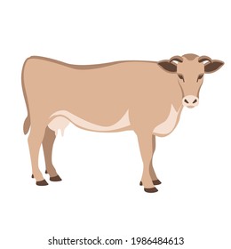 Cow Side View Vector Illustration Flat Stock Vector (Royalty Free ...