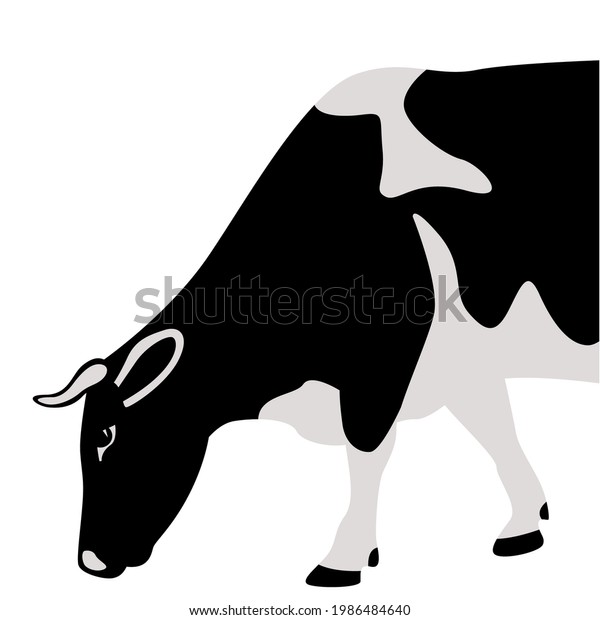 Cow Side View Vector Illustration Flat Stock Vector (Royalty Free ...