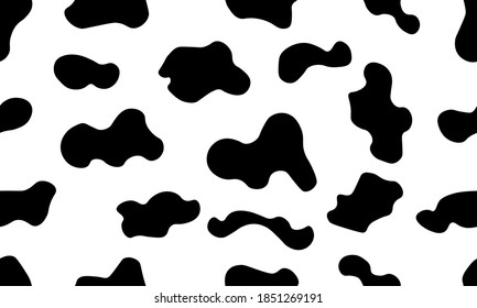 Cow Skin Print Seamless Pattern Fabric Stock Vector (Royalty Free ...