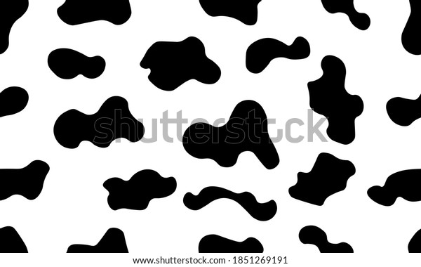 Cow Skin Print Seamless Pattern Fabric Stock Vector (Royalty Free ...