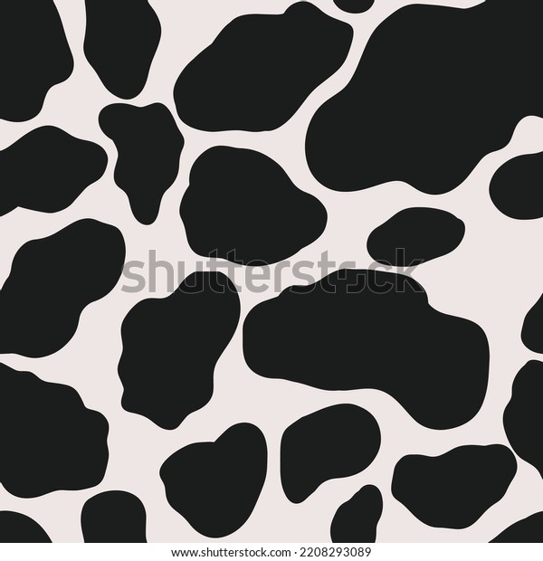 Cow Spots Skin Vector Hand Drawn Stock Vector (Royalty Free) 2208293089 ...