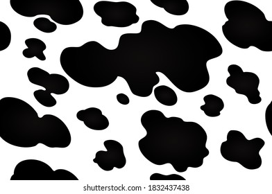 Cow Texture Pattern Repeated Seamless Black Stock Vector (Royalty Free ...