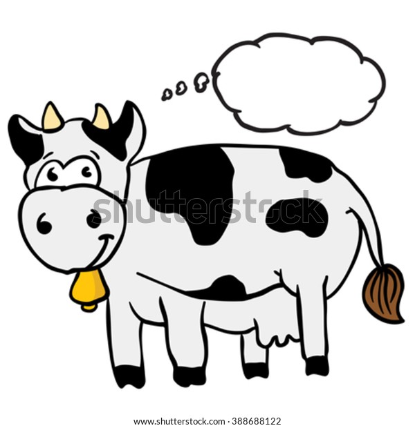 Cow Thought Bubble Cartoon Stock Vector (Royalty Free) 388688122 ...
