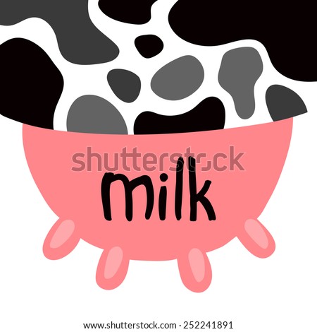 Cow Udder Vector Banner Stock Vector (Royalty Free) 252241891 ...