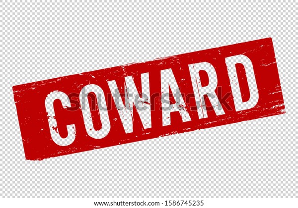 Coward Red Square Rubber Seal Stamp Stock Vector (Royalty Free) 1586745235