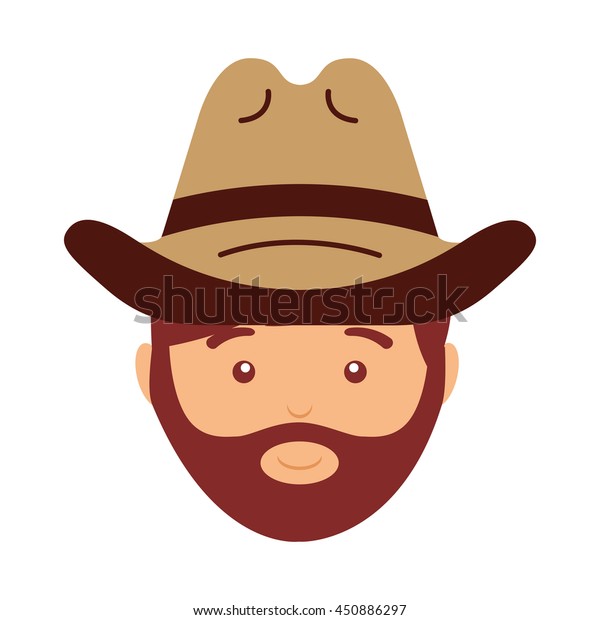 Cowboy Avatar Isolated Icon Design Vector Stock Vector (Royalty Free ...
