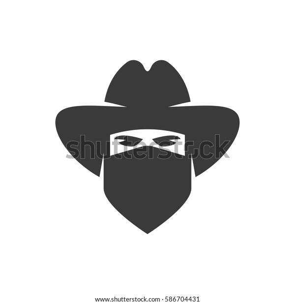 Cowboy Bandit Icon Stock Vector (Royalty Free) 586704431